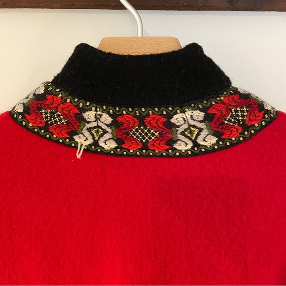 Jackets & Coats | Vintage Fjord Fashion Red Nordic Cape | Poshmark